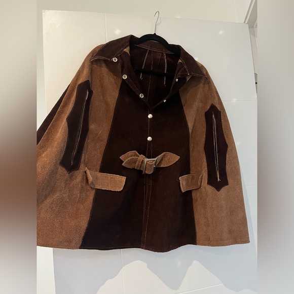 Jackets & Coats | Vintage Brown Suede Cape | Poshmark